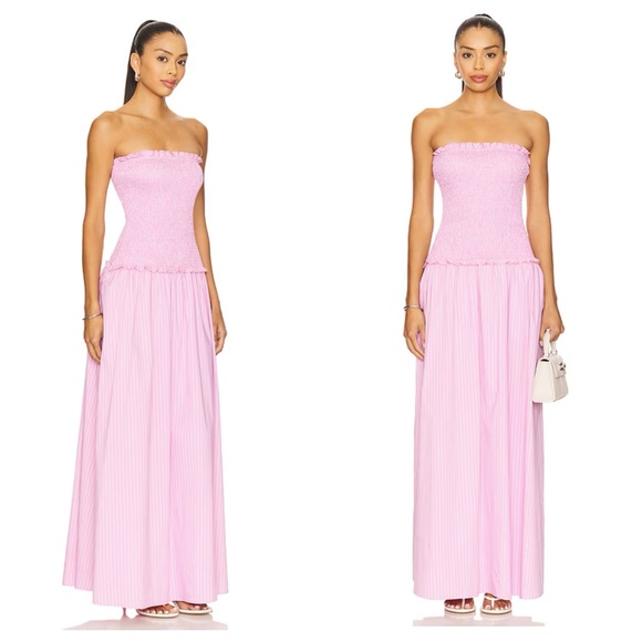 REVOLVE | Dresses | Revolve Izabella Strapless Maxi Dress In Pink ...